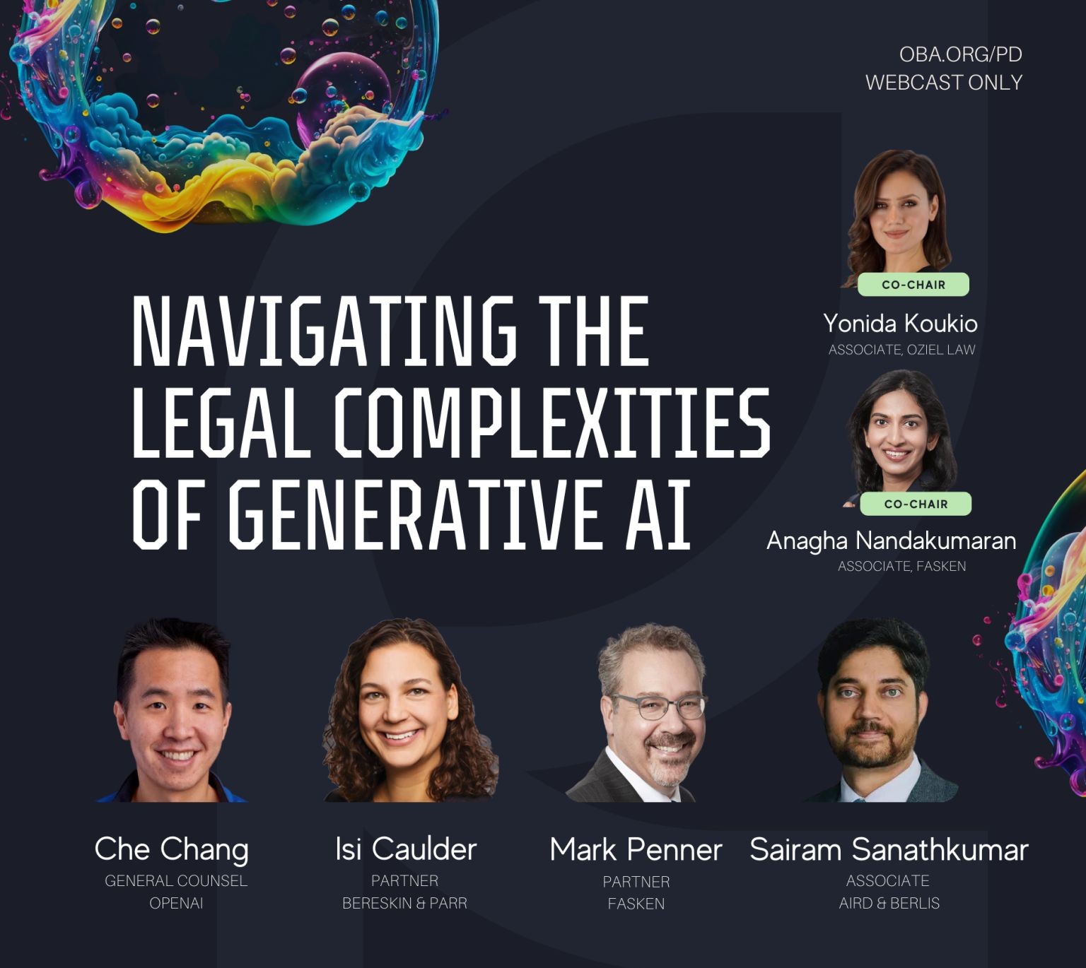 Yonida Koukio Co-Chairs Panel on Navigating the Legal Complexities of Generative AI - Oziel Law